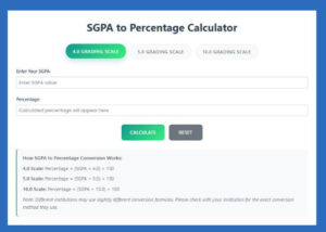 Free Online SGPA To Percentage Calculator 2025 + Guide